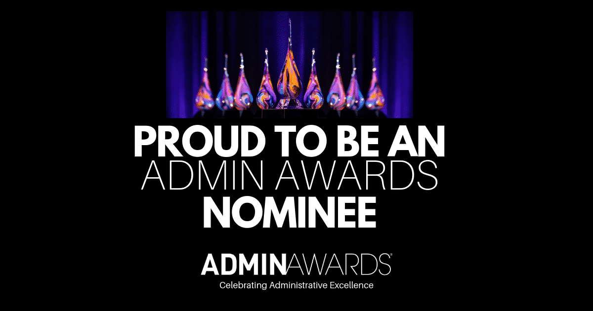 Proud to be an Admin Awards Nominee - Admin Awards